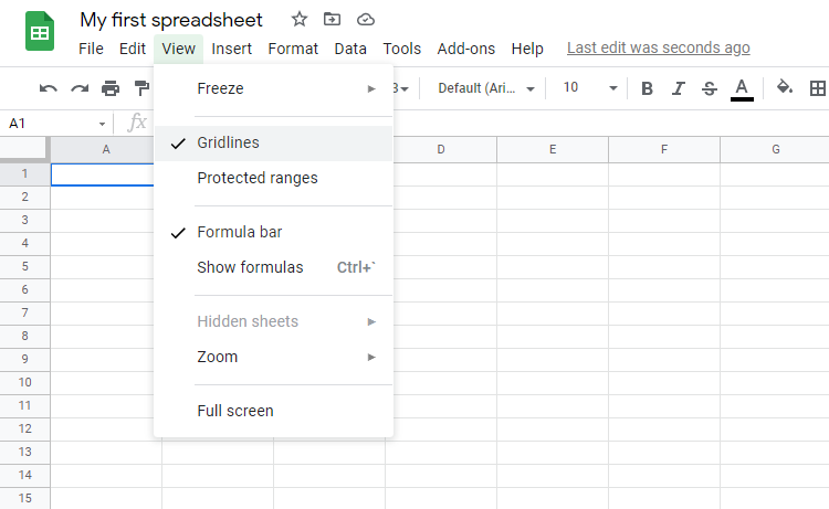 How Can I Format Gridlines In Google Sheets?