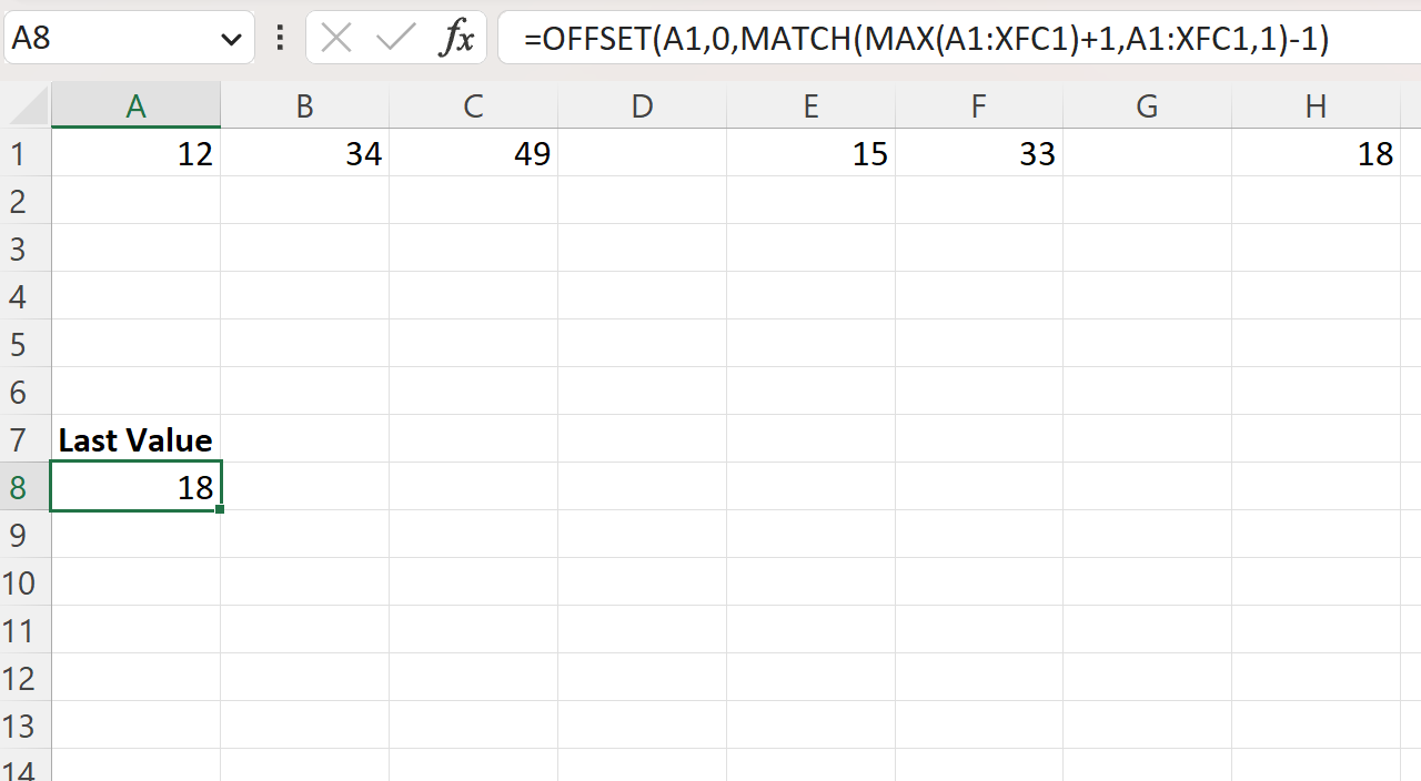 How Can I Find The Last Cell With A Value In A Row Using Excel?