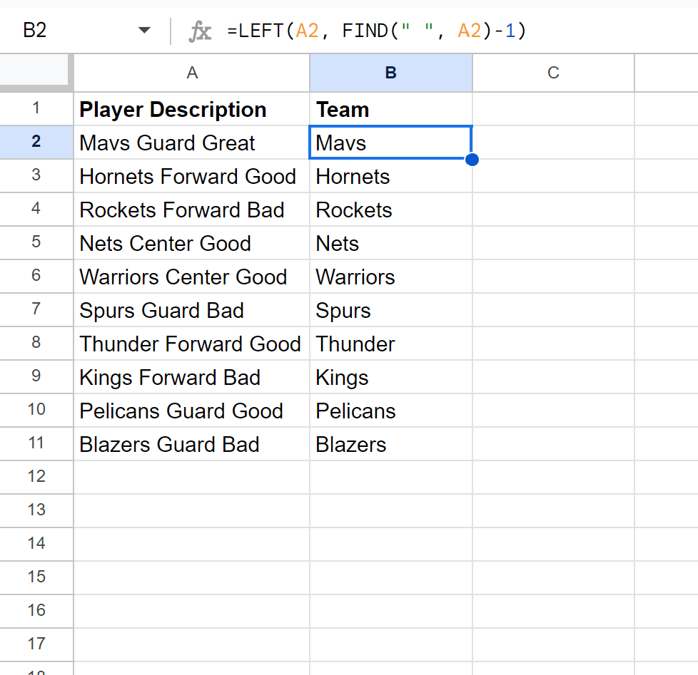 How Can I Use The LEFT Function In Google Sheets To Extract Text Before ...
