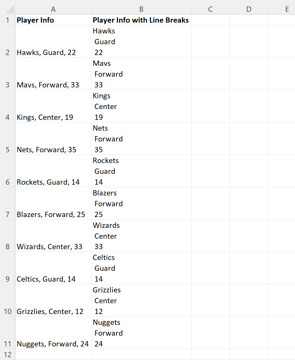 How Can I Replace Commas With Line Breaks In Excel?