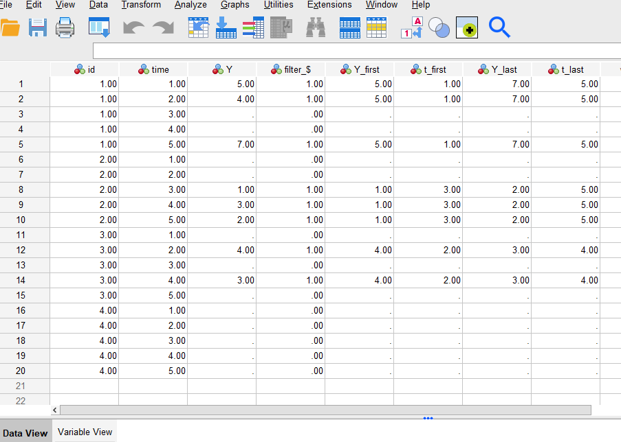 How Can I Retrieve The First And Last Non-missing Value Of A Variable ...