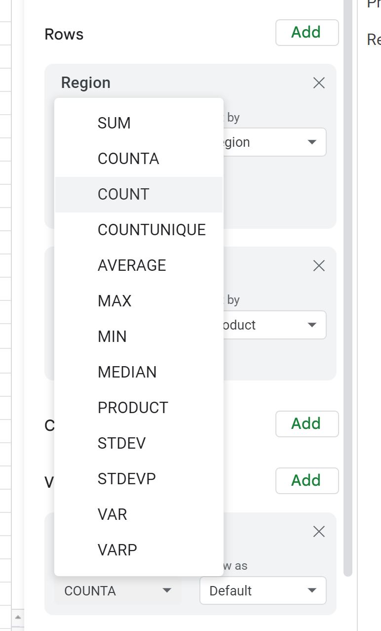 How Can I Create A Pivot Table In Google Sheets That Displays The Count ...