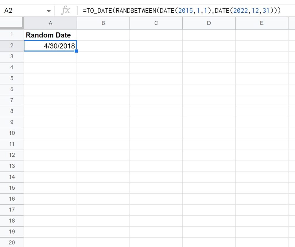 How Can I Generate Random Dates In Google Sheets?