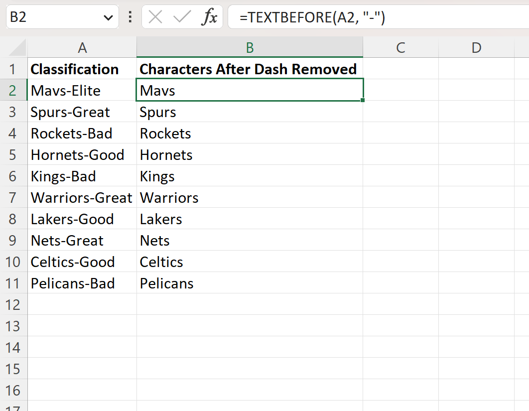How Do I Remove Characters After A Dash In Excel?