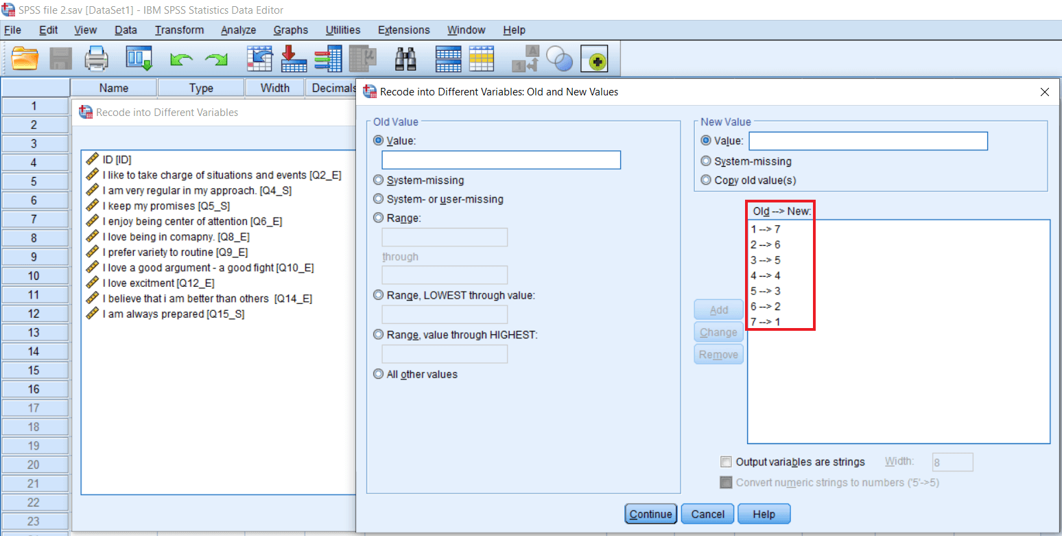 How Can I Recode A Variable Into A Different Variable In SPSS?