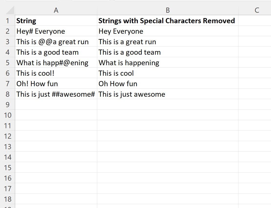 How Can I Remove Special Characters From A String In VBA?