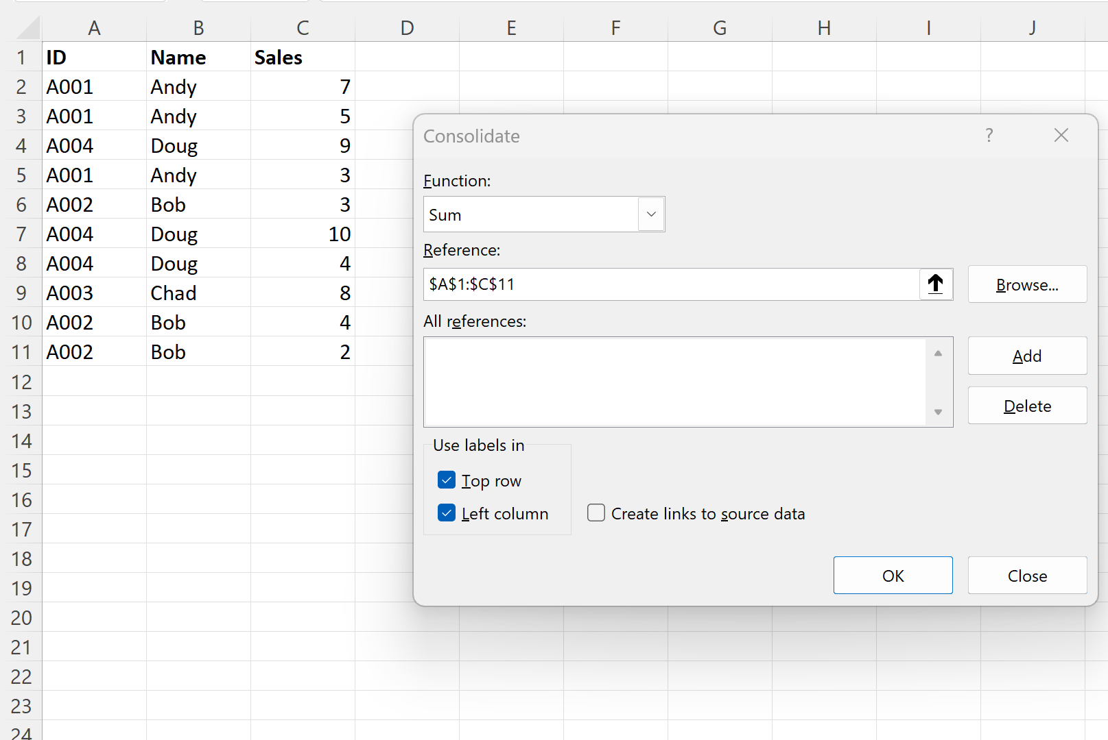 How Can I Combine Rows With The Same ID In Excel?