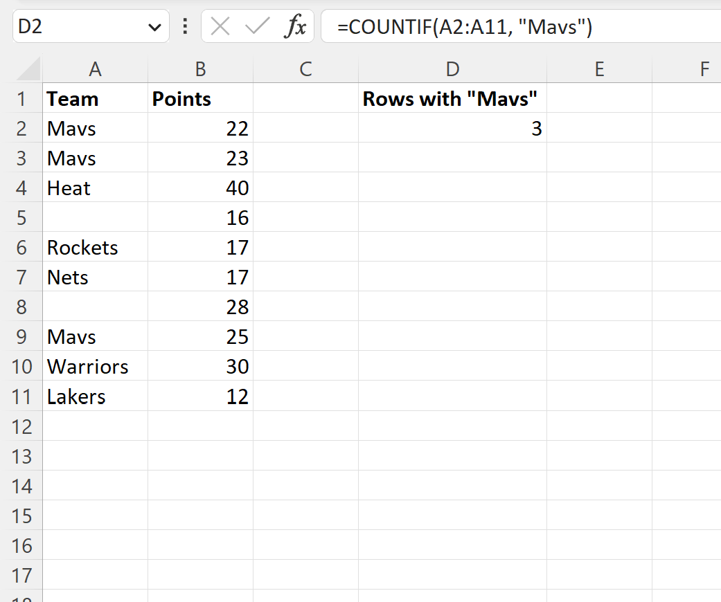 How Can I Count The Number Of Rows With Text In Excel?