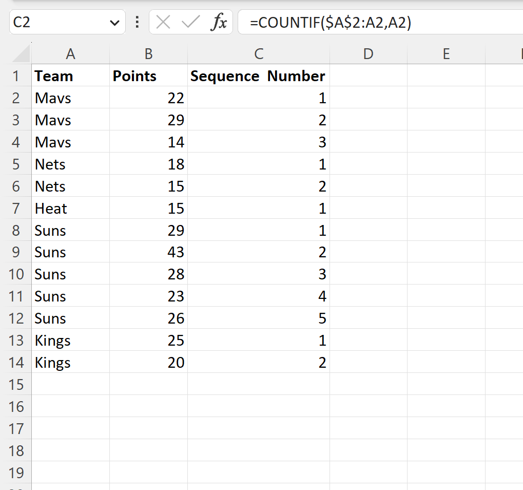 How Can I Generate Sequence Numbers By Group In Excel?