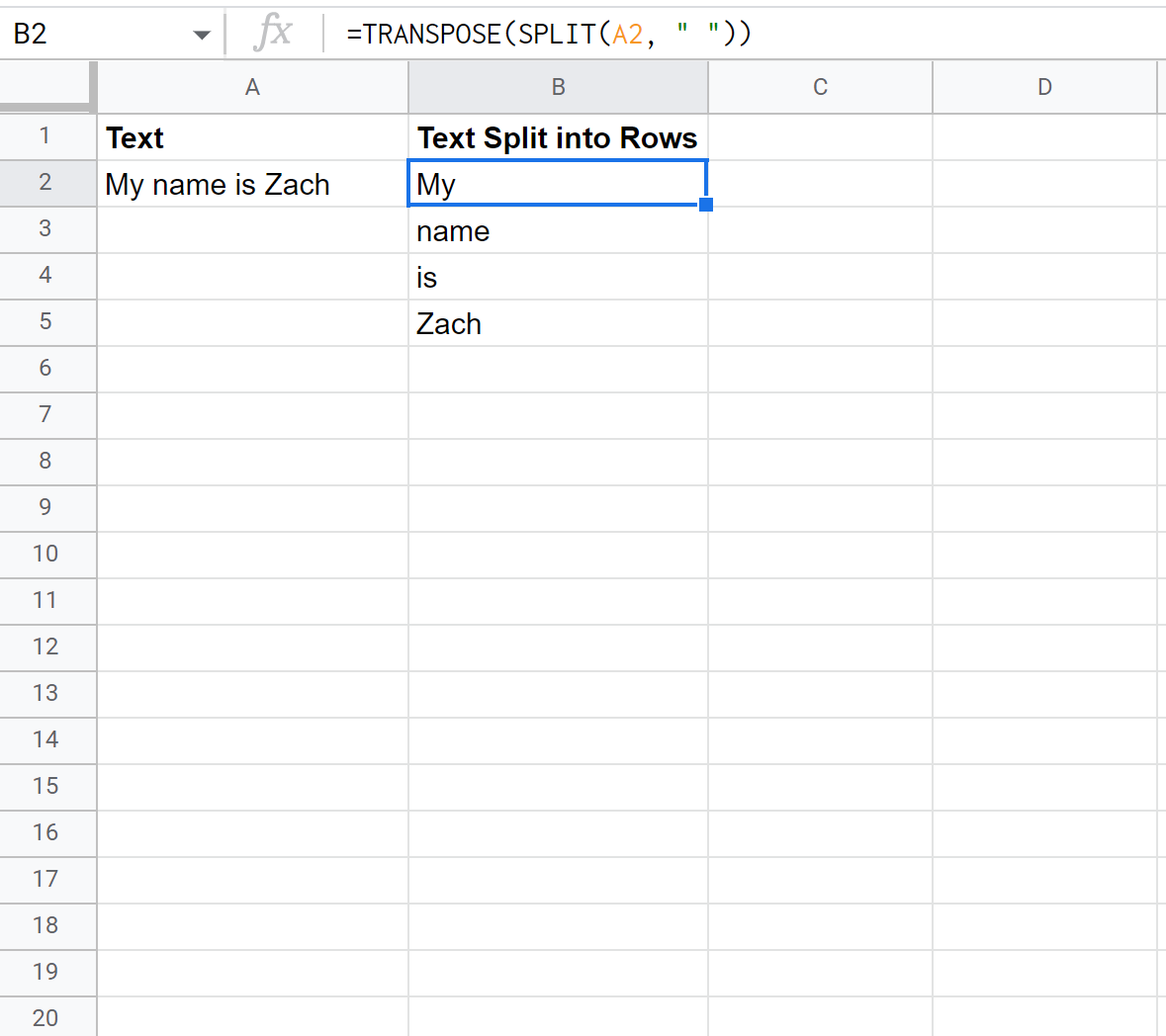How Can I Split Text Into Rows In Google Sheets?