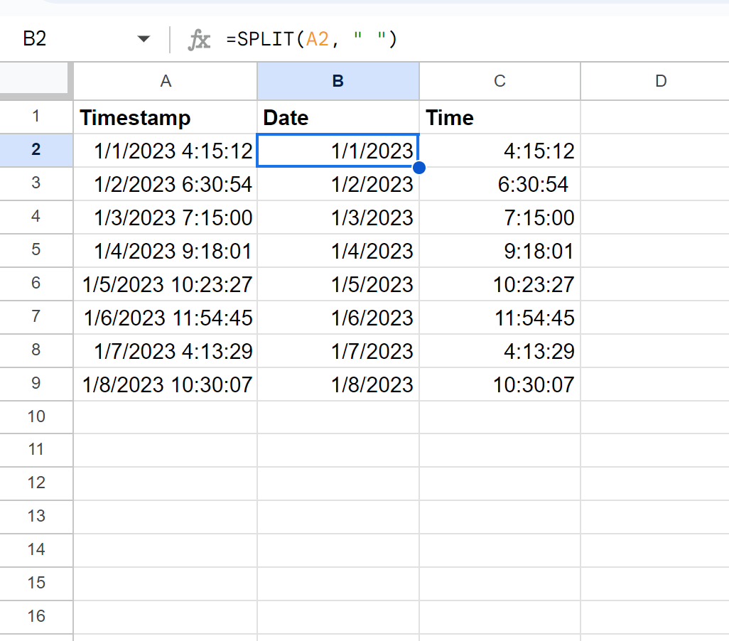 How Can I Split Date And Time In Google Sheets, With An Example?