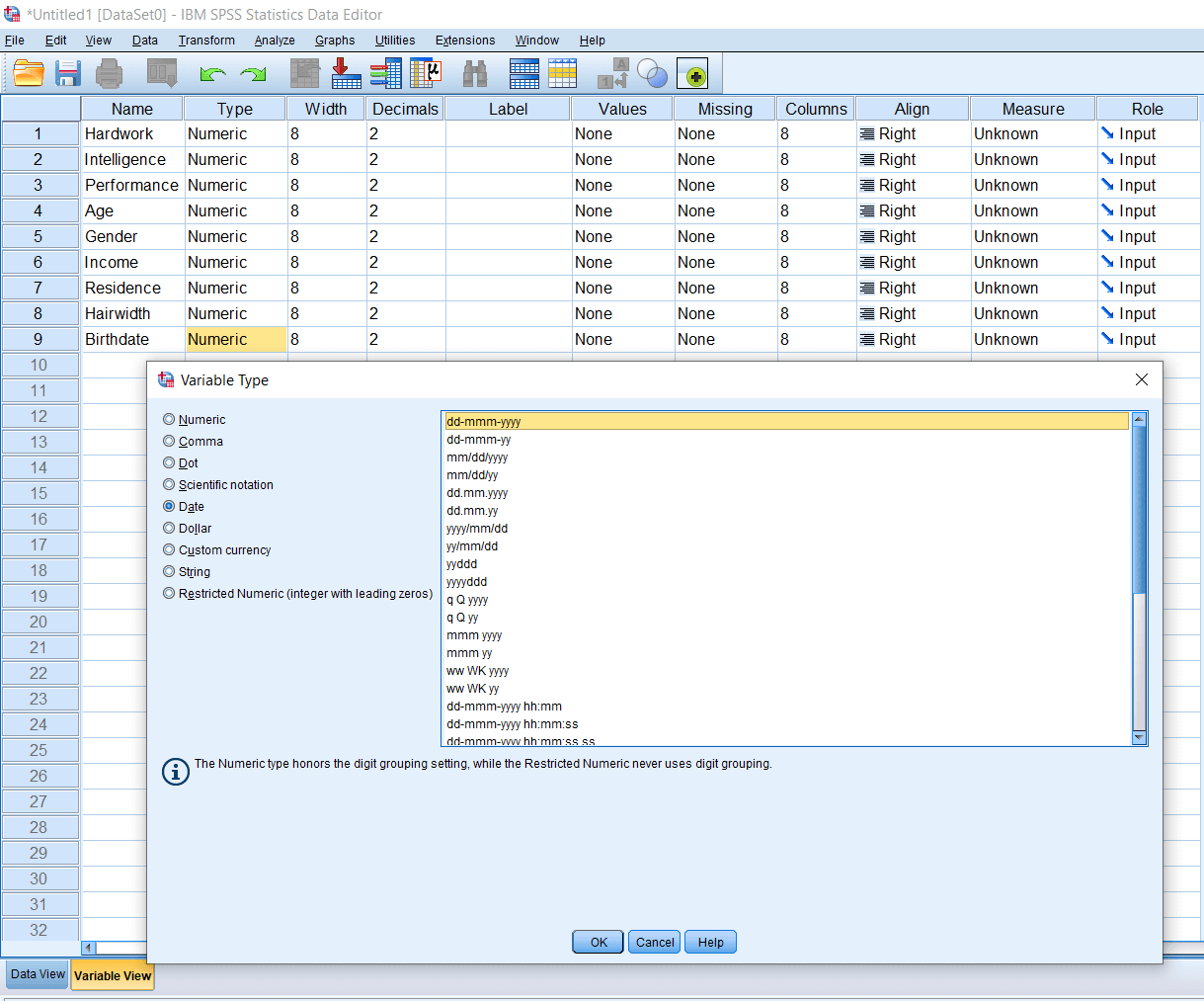 What Is The Proper Format For Date And Timestamps Variables In SPSS?