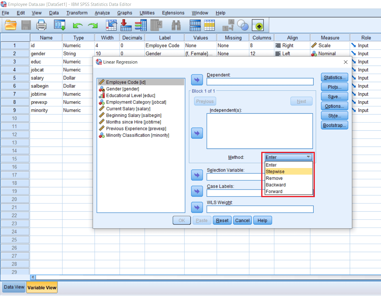 What Is The Stepwise Method For Performing Multiple Regression Analysis?