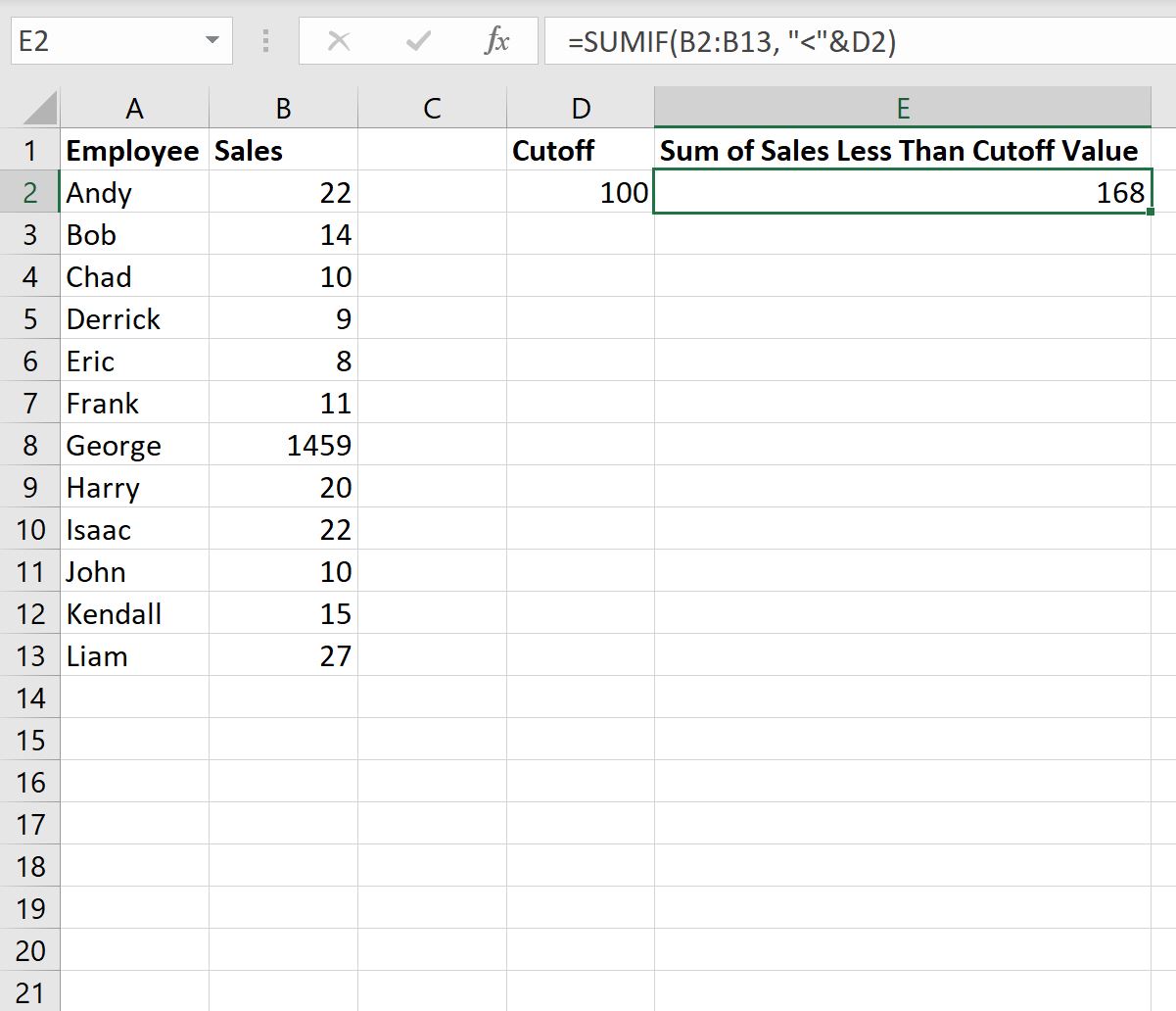 How Can I Use Excel To Create A Formula For Calculating The Sum Of Numbers If They Are Less Than ...