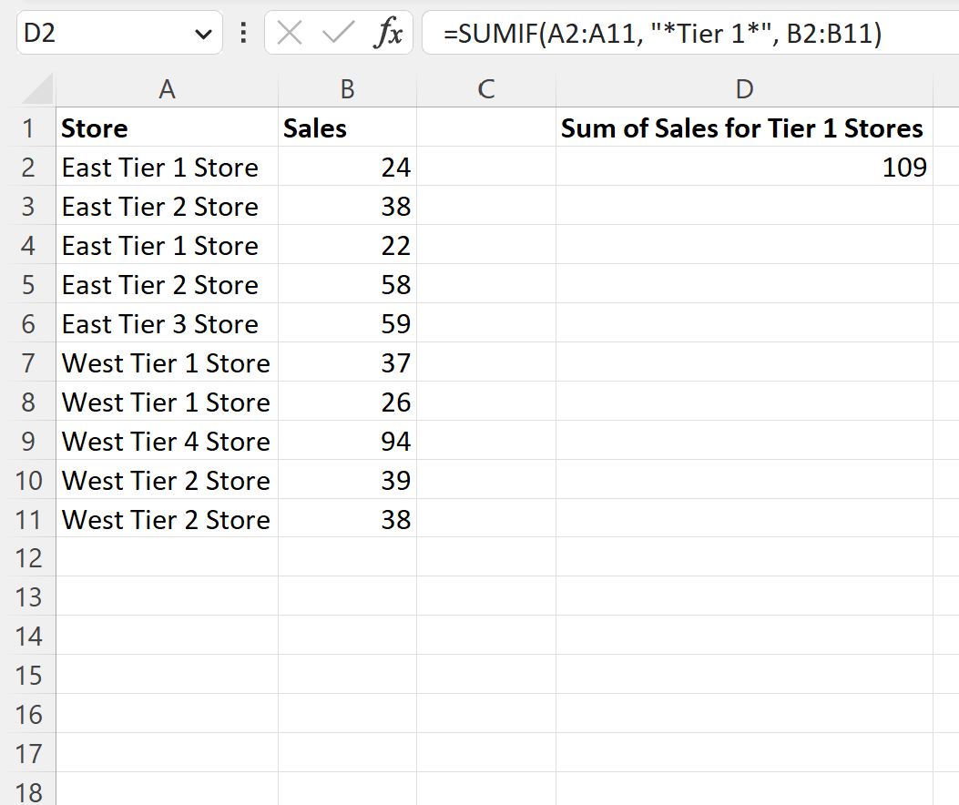 How Do I Calculate The Sum Of Cells That Contain Partial Text In Excel
