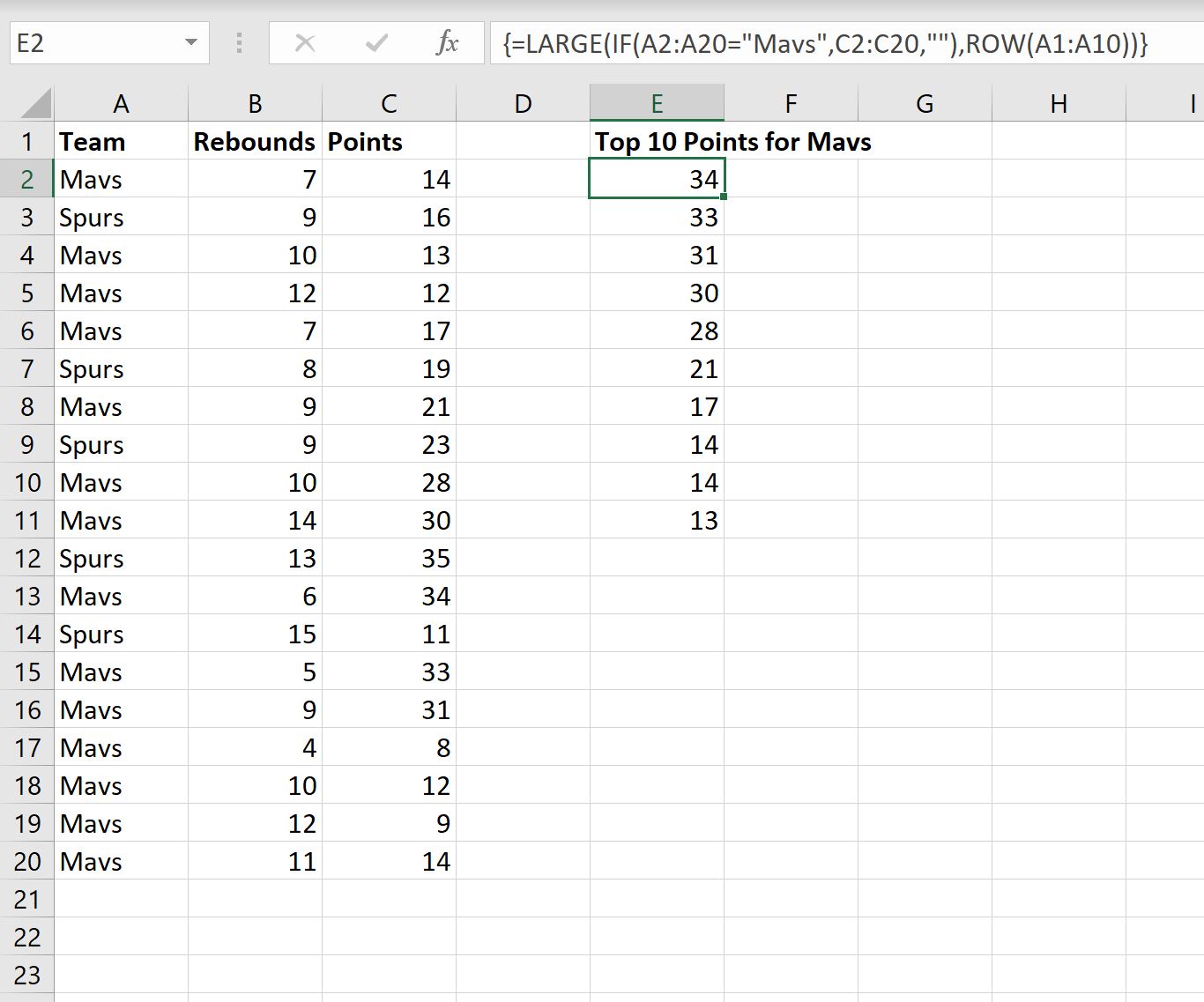 "How Can I Use Excel To Find The Top 10 Values Based On A Specific Criteria?"