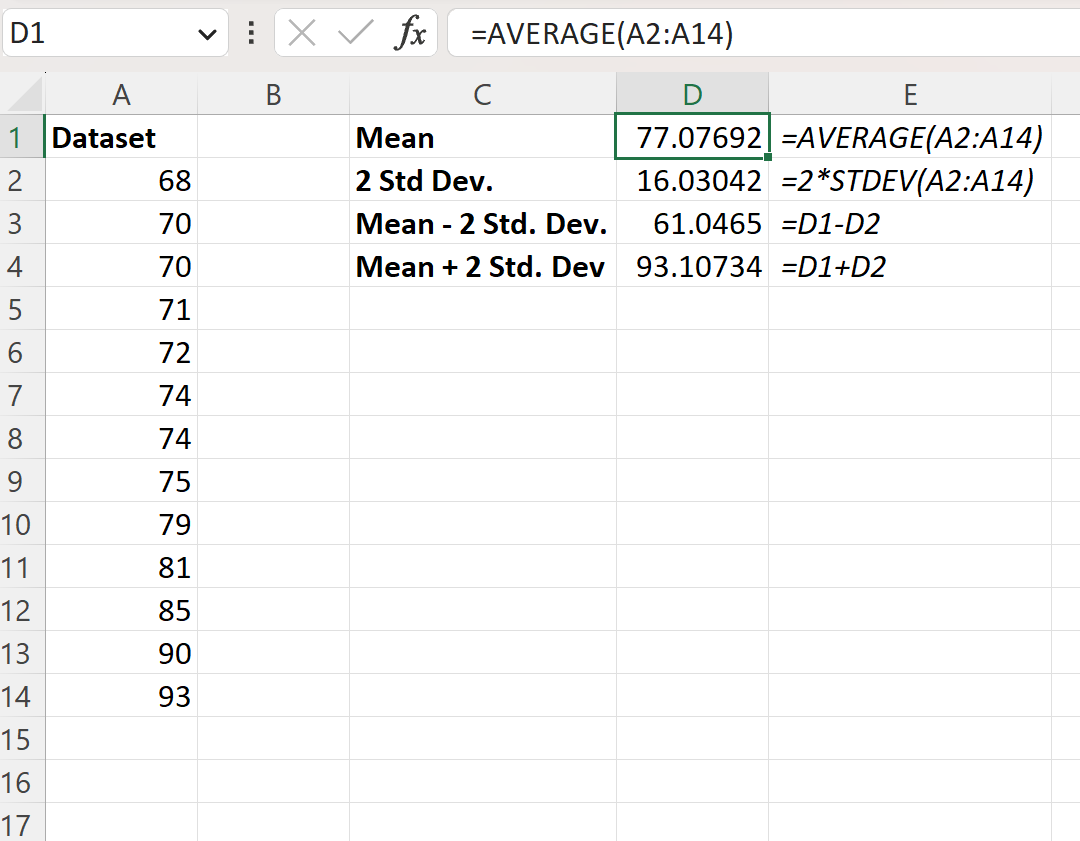 How Do I Calculate 2 Standard Deviations In Excel?