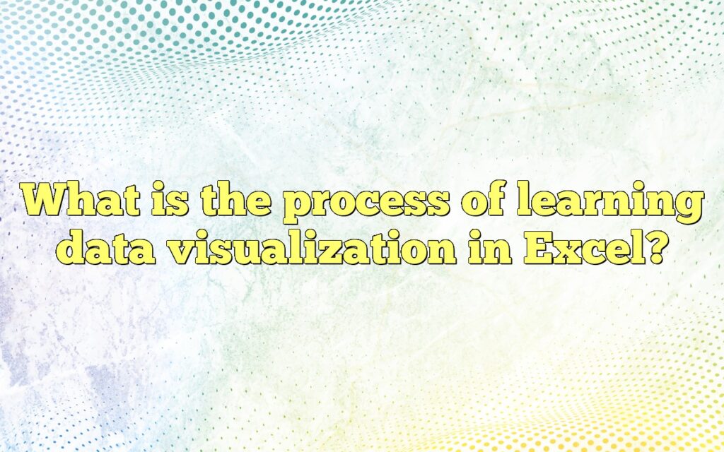 What Is The Process Of Learning Data Visualization In Excel?