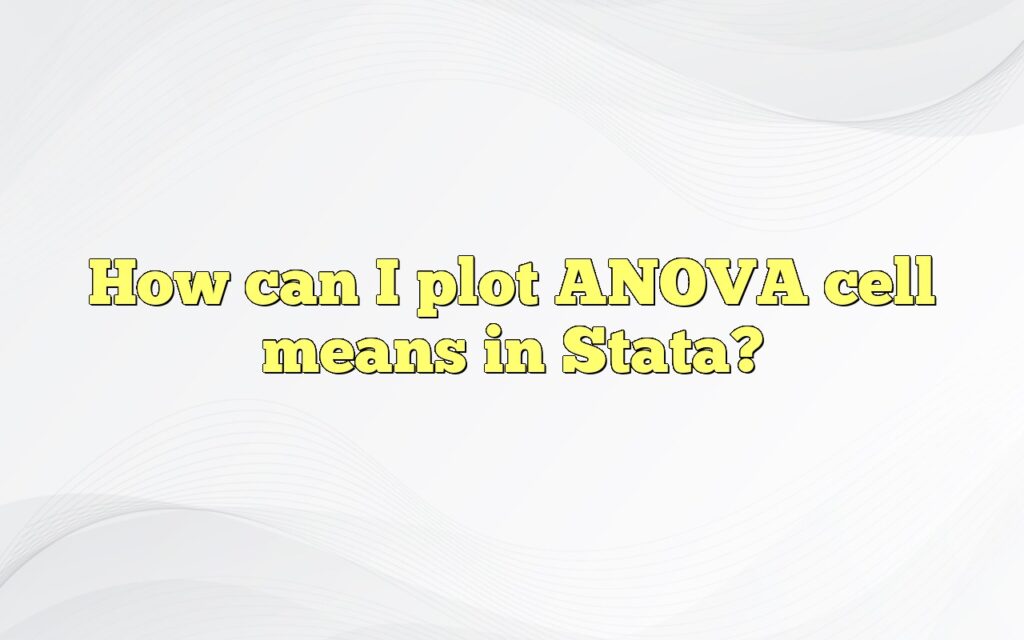 How Can I Plot ANOVA Cell Means In Stata?