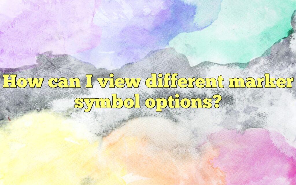 How Can I View Different Marker Symbol Options?
