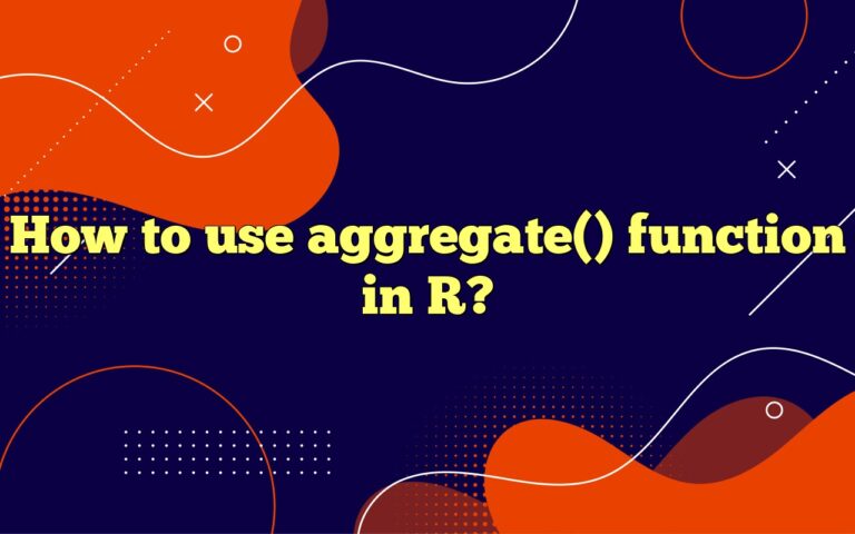 How To Use Aggregate() Function In R?