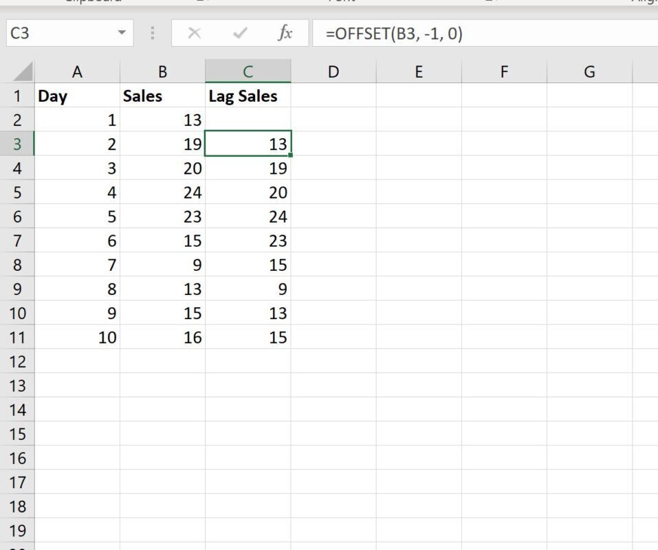 "How Can I Create A Lag Function In Excel, And What Are Some Examples ...