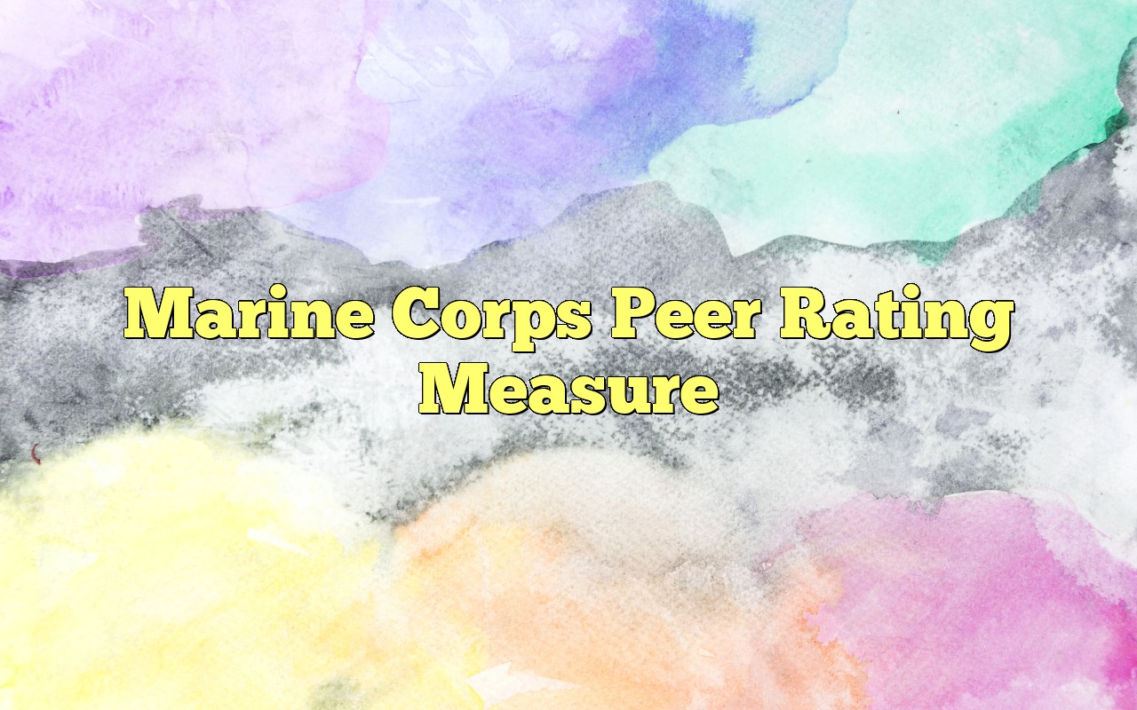 Marine Corps Peer Rating Measure