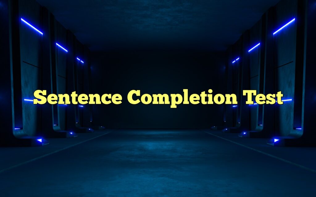 Sentence Completion Test