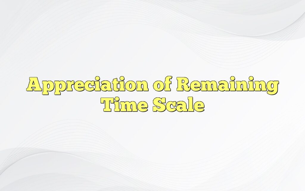 Appreciation Of Remaining Time Scale