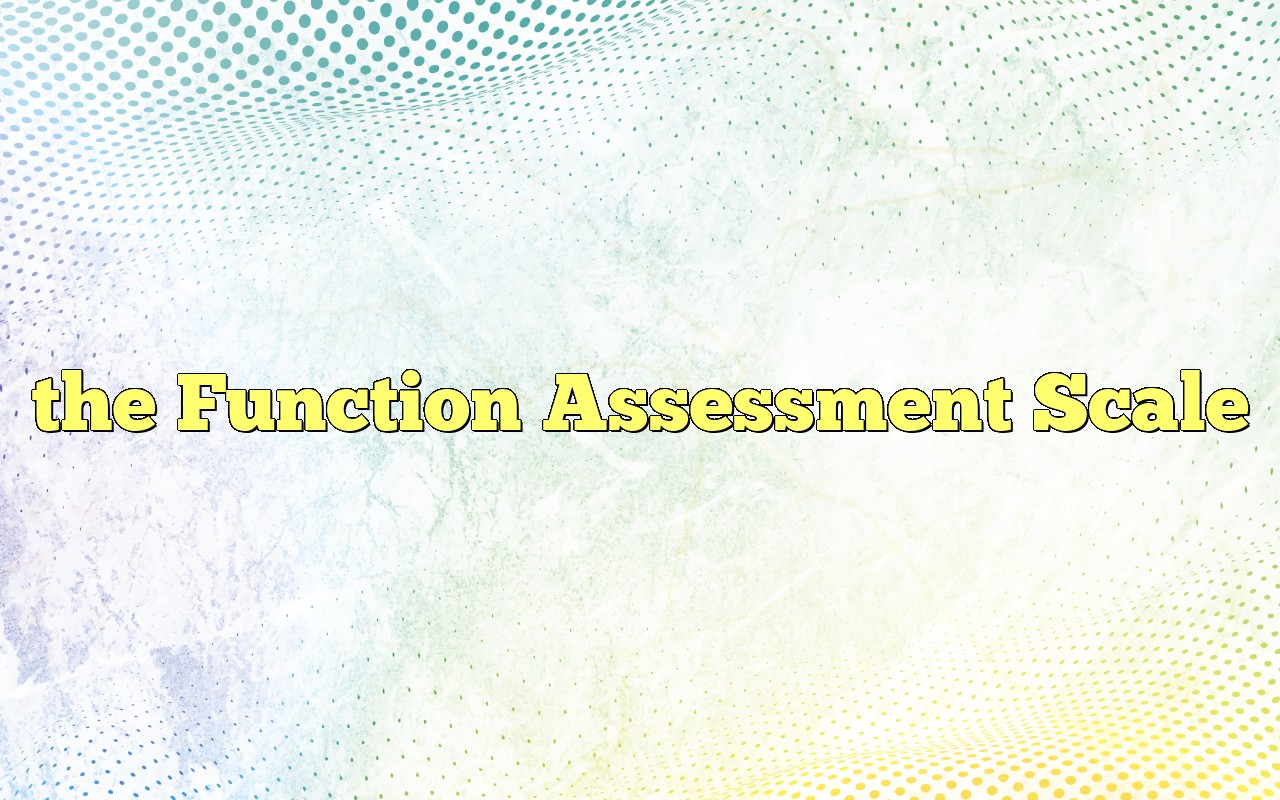 The Function Assessment Scale